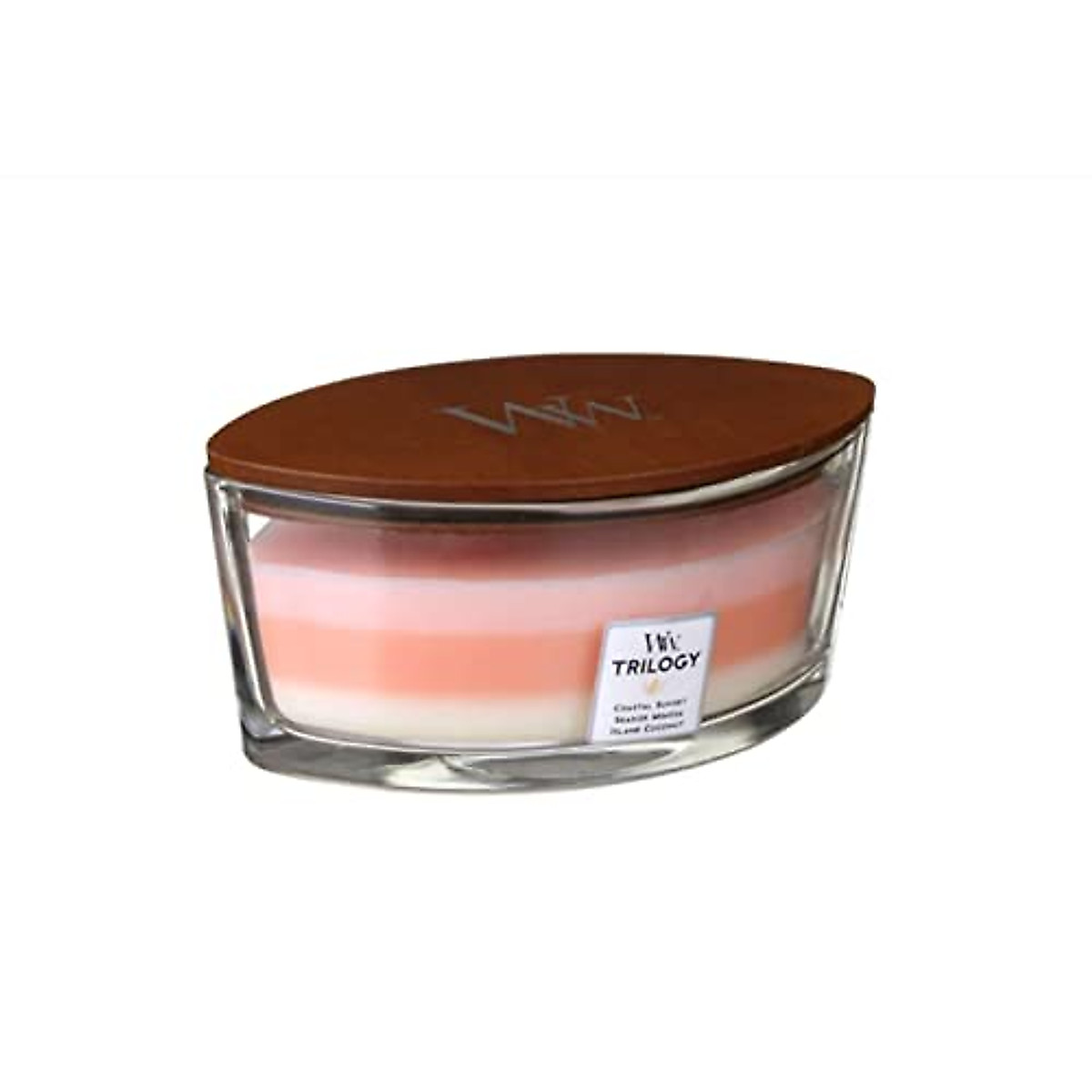 WoodWick Ellipse Scented Candle, Island Getaway Trilogy, 16oz | Up to 50 Hours Burn Time