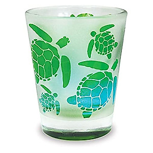 Cape Shore Frosted Shot Glass - Turtle Ideal for Coffee Espresso, Tea, Parties, Housewarming