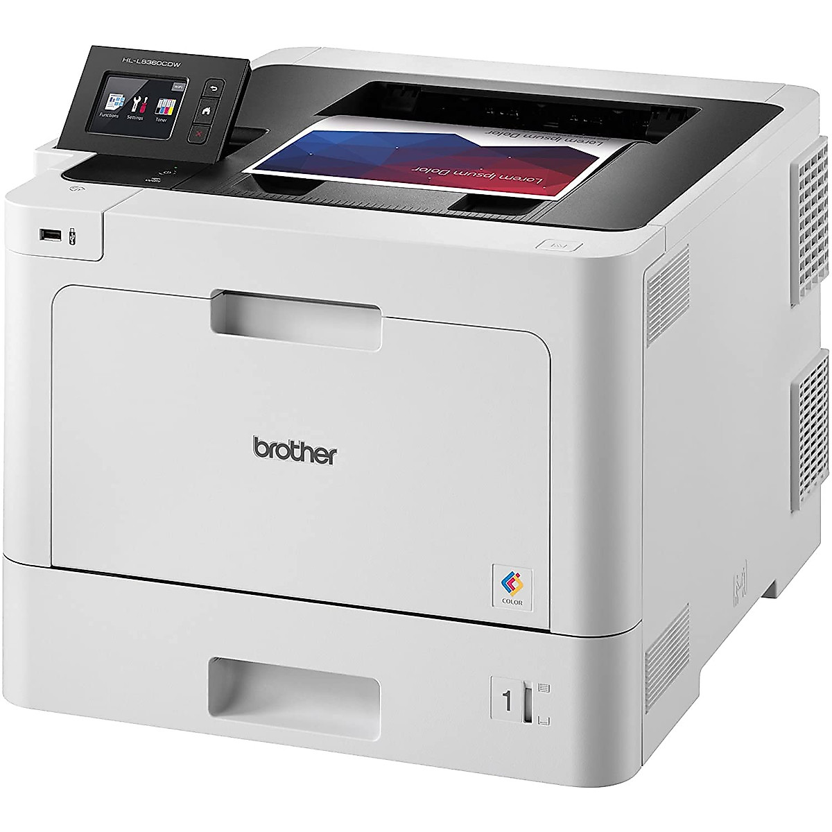 Brother L-8360CDW Series Business Color Laser Printer I Wireless I Mobile Printing I Auto 2-Sided Printing I Up to 33 ppm I 2.7" Color Touchscreen + Printer Cable