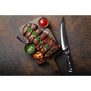 Oxford CHEF Boning (Fillet) Knife 6.5 inch Best Damascus- Japanese- VG10 Super Steel 67 Layer High Carbon Stainless Steel-Razor Sharp, Stain & Corrosion Resistant, Awesome Edge Retention