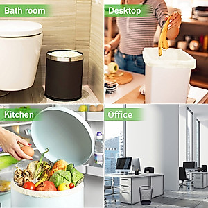 Compostable Trash Bags, 2.6 Gallon, 10 Liter, Extra Thick 0.78 Mils, 100% Biodegradable Garbage Bags for Kitchen Bathroom Office Car,US BPI ASTM D6400 and Europe OK Compost Home Certified