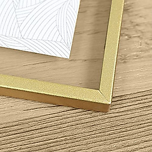 AceList Set of 3 Glass Photo Frame Collection Simple Metal Geometric Picture Frame with Glass Cover Includes 4 x 4, 4 x 6, 5 x 7