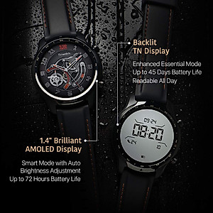 Ticwatch Pro 3 GPS Smart Watch Men's Wear OS Watch Qualcomm Snapdragon Wear 4100 Platform Health Fitness Monitoring 3-45 Days Battery Life Built-in GPS NFC Heart Rate Sleep Tracking IP68 Waterproof
