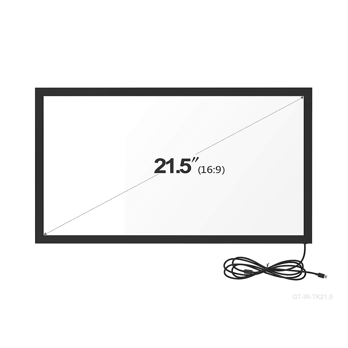 GreenTouch 21.5 Inch Multi Interactive Infrared Touch Frame, IR Touch Screen Overlay Kits, IR Touch Screen Panel Bezel with 3mm Tempered Glass…