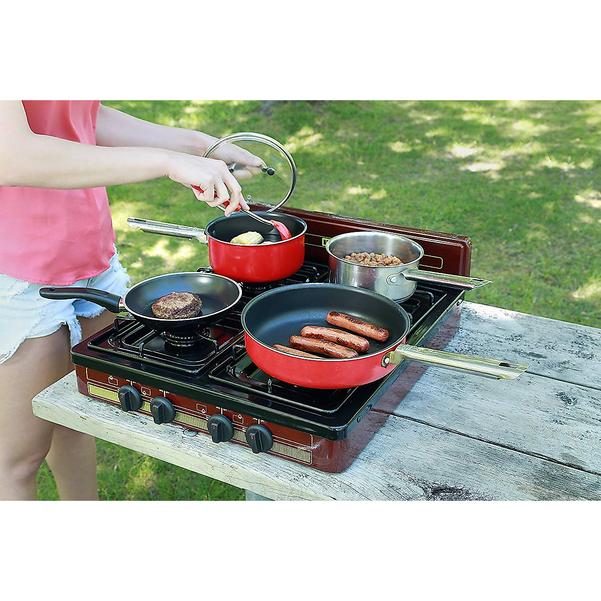 Koblenz PFK 400A Victoria 4-Burner Gas Stove, Bronze, 18" x 24, 16,000 BTUs