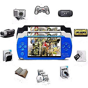 IZENGATE Blue Color X6 8GB 128-bit 10000+ Games 4.3inch Retro Handheld Video Game Console Support Music Video with Camera, Toy, Toys, Game, Game Player