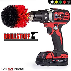 Outdoor - Cleaning Supplies - Drill Brush - Garden - Patio - Deck - Bird Bath - Garden Statues - Gnome - Scrub Brush - Stone - Concrete - Fountain - Headstones - Granite Cleaner - Mold Remover