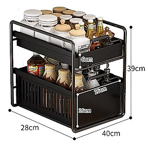 Under Sink Organizers And Storage, Pull Out Cabinet Organizer 2 Tier Under Sink Slide Out Storage Shelf Sliding Storage Wire Basket Drawer