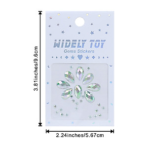 12Sets Halloween Luminous Face Gems-Noctilucent Face Jewels-Fluorescent Rhinestone Stickers Glow in the Dark for Eye Body Euphoria Makeup Jewelry Carnival Halloween Rave Festival Accessory