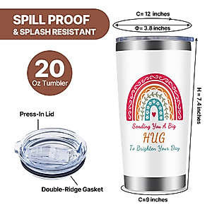WFSJRED Sending You a Big Hug Tumbler 20 oz Insulated Tumblers with Lid & Straw | Stainless Steel Travel Coffee Wine Tumbler Mug (Sending you Tumbler)