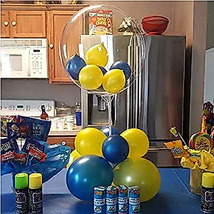 Clear Balloons, Pre Stretched 20" Clear Balloons Transparent 15Pcs Big BoBo Bubble Balloons for Indoor Outdoor Christmas New Year Party Decoration