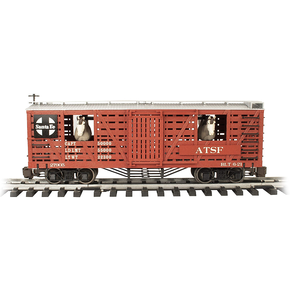 Bachmann Trains - Animated Stock CAR Santa FE w/Horses - Large G Scale