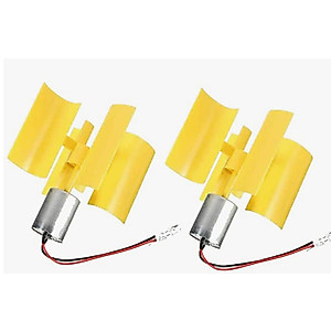 SWONVI 2 Pcs DC 0.1V-5.5V 100-6000RPM Micro Vertical Wind Turbines, Small Motor Wind Blades Generator for DIY