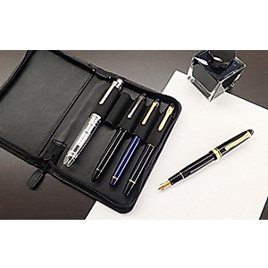 Sailor 79-1500-280 Fountain Pen Pen Pen Case, Collection Case for 5, Brown