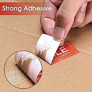 Fragile Stickers, Pacific Mailer 1" x 3" Fragile Handle with Care Warning Packing Shipping Label with Self Adhesive for Moving, Shipping [1000 Labels Per Roll]