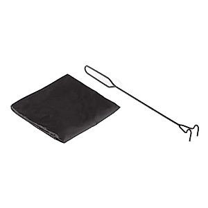 Pure Garden 50-LG1204 30” Outdoor Deep Fire Pit-Round Large Colored Steel Bowl, Mesh Spark Screen, Log Poker & Grilling Grate-Patio Wood Burning, Copper and Black