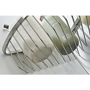 Segistan Bathroom Corner Shower Caddy Organizer, SUS304 Stainless Steel Heavy Duty Rust-Proof Bathroom Shelf Organizer Shampoo Holder, Wall Mounted Storage Rack for Bathroom Kitchen, Brushed Nickel