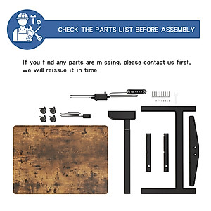 BilBil Electric Standing Desks with Lockable Wheels, 32*24 inch Height Adjustable Sit to Stand Desk, Overbed Laptop Table Desk, Mobile Rolling Desk, Portable Work Table for Home & Office, Rustic Brown