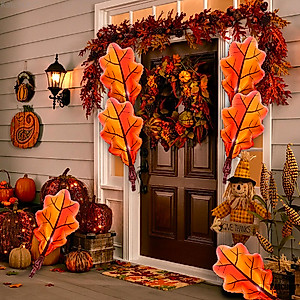 KatchOn, Happy Thanksgiving Balloons - Large 27 Inch, Pack of 6 | Large Fall Leaf Balloons - 27 Inch, Pack of 6 | Fall Balloon for Fall Decorations | Maple Leaf Balloons for Thanksgiving Decorations