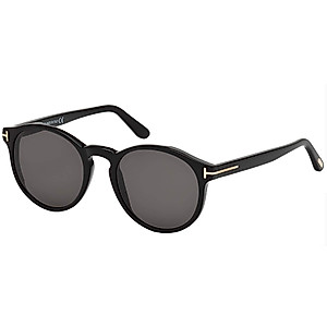 Tom Ford Sunglasses IAN-02 FT 0591 Shiny Black/Grey 51/20/145 Unisex, Shiny black/grey., 51.0