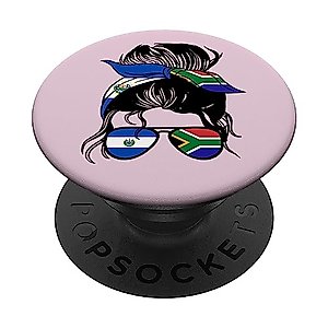 Half Salvadoran half South African Salvador and South Africa PopSockets Swappable PopGrip