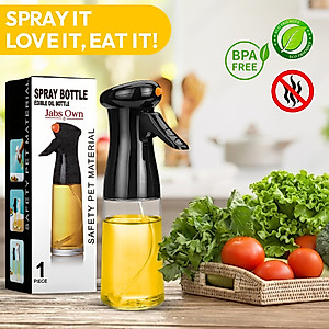 Jabs Own Olive Oil Sprayer - Oil Spray Bottle - Mister Spray Bottle - Oil Dispenser Bottle for Kitchen - Oil Sprayer for Cooking - Continuous Spray Bottle for Olive Oil, Vinegar & BBQ