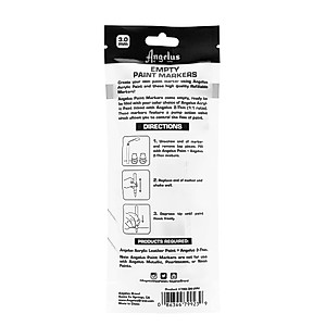 Angelus Empty Paint Marker Set, 3 mm, Clear