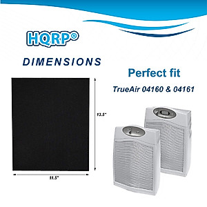 HQRP 6-Pack Carbon Filters Compatible with Hamilton Beach 04922 Replacement fits TrueAir 04160, 04161 models, fits 04912 HEPA Filter