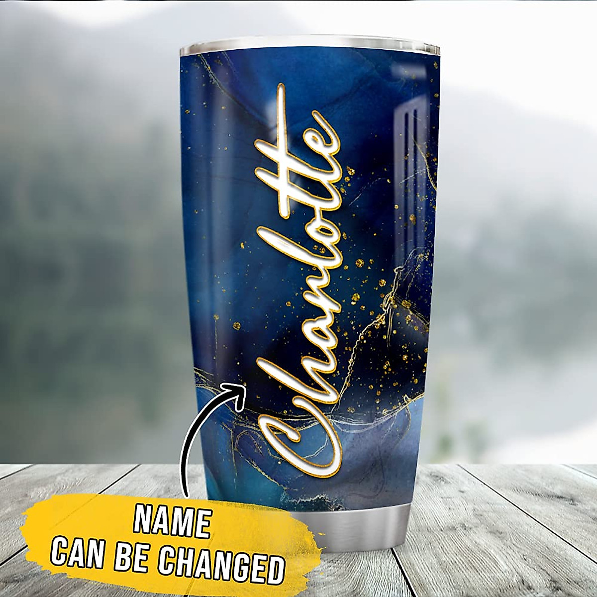 Wassmin Personalized Tumbler Stainless Steel Cup With Lid Custom Name 20oz 30oz Marble Double Wall Vacuumed Insulated Tumblers Travel Coffee Mug Birthday Christmas Gifts For Men Women