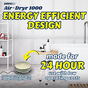 Davis Instruments Air-Dryr 1000 Dehumidifier Bundle (2 Pack) Quiet Boat Dehumidifier for Moisture Problems and Wet Air Solution - Portable Space Heater for RV or Campers - Compact Electric Boat Heater