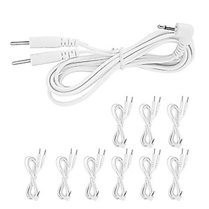 Electrode Wire Electrode Cabl 10pcs Bag DC 2.5mm 1.2m 2‑in‑1 Pin Type Electrode Wires Cable for TENS Unit Physiotherapy Machine