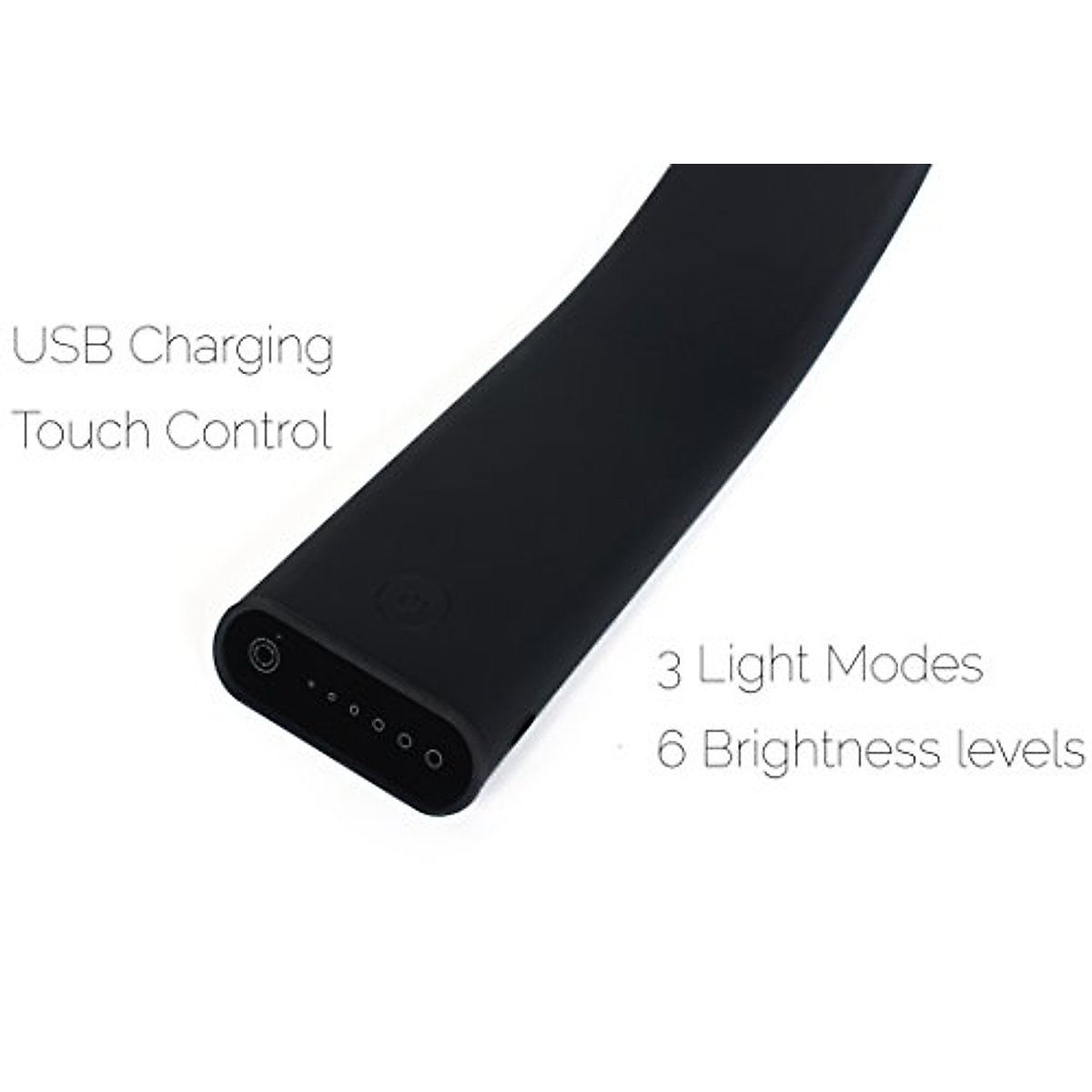 Luxe Cordless Eye Friendly LED Desk Lamp, USB Rechargeable, Up to 40 Hours of Continuous Light, Touch Control, 6 Brightness Levels, 3 Light Modes, 360 Adjustable Modern Design, Portable (Space Gray)