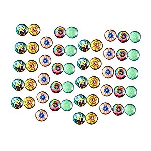 VILLCASE 200 pcs Gem Patch Mosaic Tile Jewelry Making Supplies Magnet Beads Beads DIY Domed Gemstone Patch Ear peircing kit Halloween Jewelry Gems Patch Glass 3D hat for Shoes