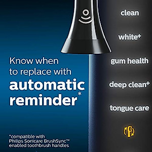 Philips Sonicare Genuine G3 Premium Gum Care Replacement Toothbrush Heads, 2 Brush Heads, Black, HX9052/95