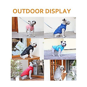 Vest Dog Jacket Ultra Thin Zip Up Wind Breaker with D Ring Leash - Cozy Waterproof Windproof Warm Dog Jacket - Dog Coats for Small, Medium, Large Dogs, for Indoor and Outdoor Use (Large, Black)