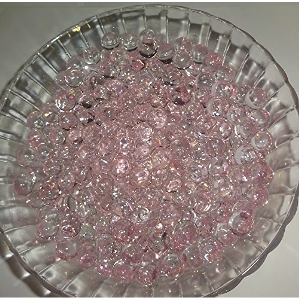 water beads Translucent Pink Lemonade water absorbing & expanding vase filler decorations Store & release to reduce watering for lucky bamboo plants & flowers, Fresh & silk florals