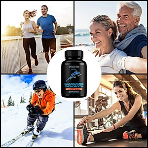 Glucosamine Chondroitin with Turmeric MSM Boswellia - Natural Joint Supplement for Men and Women - Supports Healthy Joint Structure, Function & Comfort - Non-GMO and Gluten Free - 90 Capsules