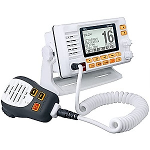 Uniden UM725G Marine VHF Radio, All USA, Canada, and Intl. Marine Channels, 1Watt/25Watt Transmit Power, Largest LCD Screen in Class, NOAA Weather Channels w/Alerts, Speaker Mic, GPS Built-in.