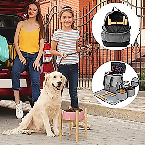 Tall Elevated Stand Raised Dog Bowl for Large Dogs 8-inch Single Dog Food and Water Bowl Stand Bamboo Dog Food Bowls Slow Feeder Stand