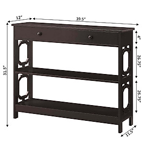 Convenience Concepts Omega 1 Drawer Console Table, Espresso