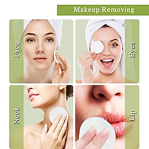 Reusable Cotton Pads Face Pack - Washable Makeup Remover Laundry Bag Skincare Cleaning Bamboo Cloth Rounds Facial Wipes Eye Lip