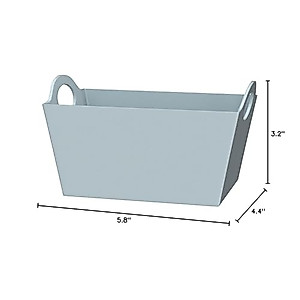 like-it EPE-23 Small Storage Mini Basket, Small, Set of 3, Paper Mix, Blue, Approx. Width 5.8 x Depth 4.4 x Height 3.2 inches (14.8 x 11.1 x 8.1 cm)