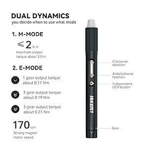 Compact Electric Screwdriver Set, JAKEMY Adjustable 3 Torque Cordless Screwdriver Set for Phone, Rechargeable Mini Power Screwdriver Kit for Electronics Repair with Shadowless LED Lamp