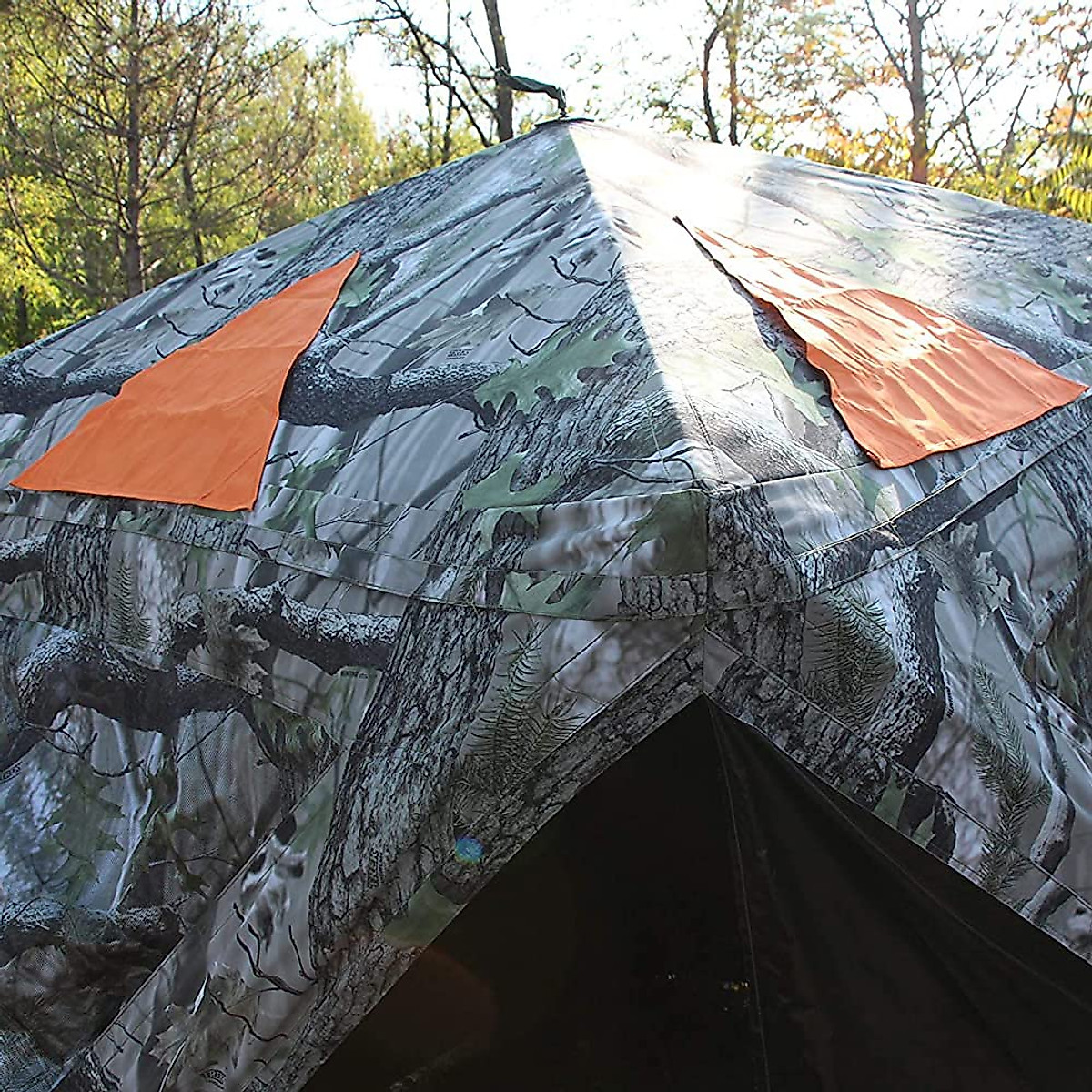 KHAMPA Blaze Orange Safety Blind Panels Hunting Safety - Magnetic - includes Carrying Bag - 15 3/4 inch per Side - More Than 100 sq in per Panel - Set of 4