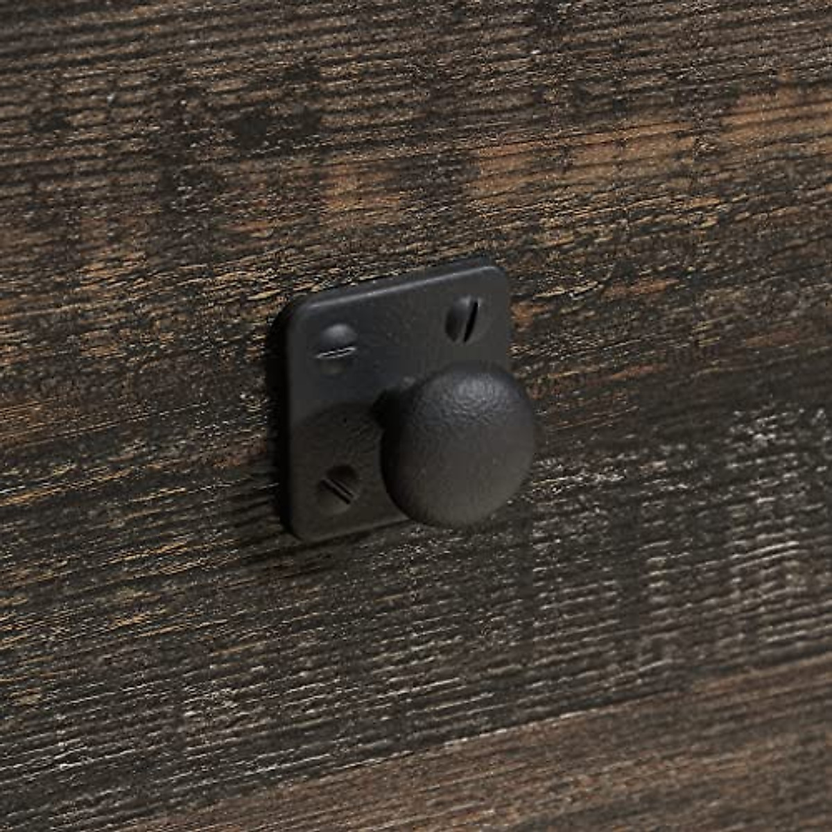 Sauder Steel River Desk, L: 47.48" x W: 23.47" x H: 29.53", Carbon Oak Finish