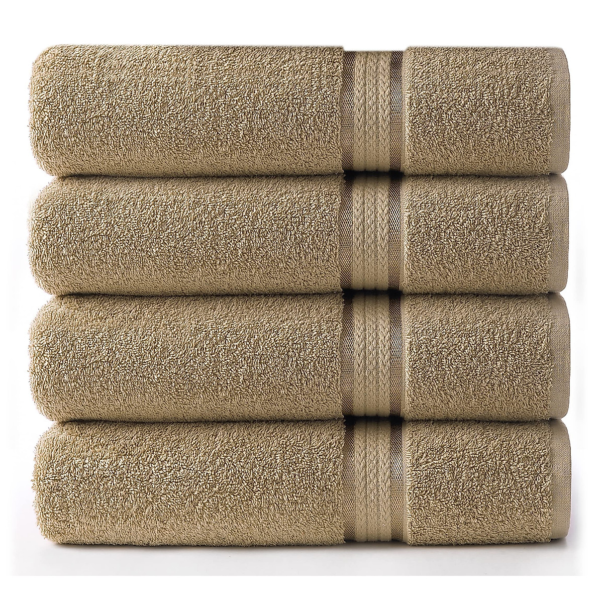 COTTON CRAFT Ultra Soft Oversized Bath Towels - 4 Pack Extra Large Bath Towel Set - 30x54 - Absorbent Everyday Luxury Hotel Spa Gym Shower Beach Pool Camp Travel Dorm - 100% Cotton - Easy Care - Linen