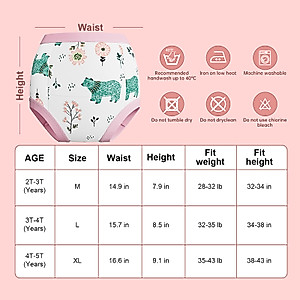 Yufanlili 8 Pack Potty Training Underwear,Toddler Absorbent Training Pants,Toddlers Pee Training Diaper Underwear 2T-3T