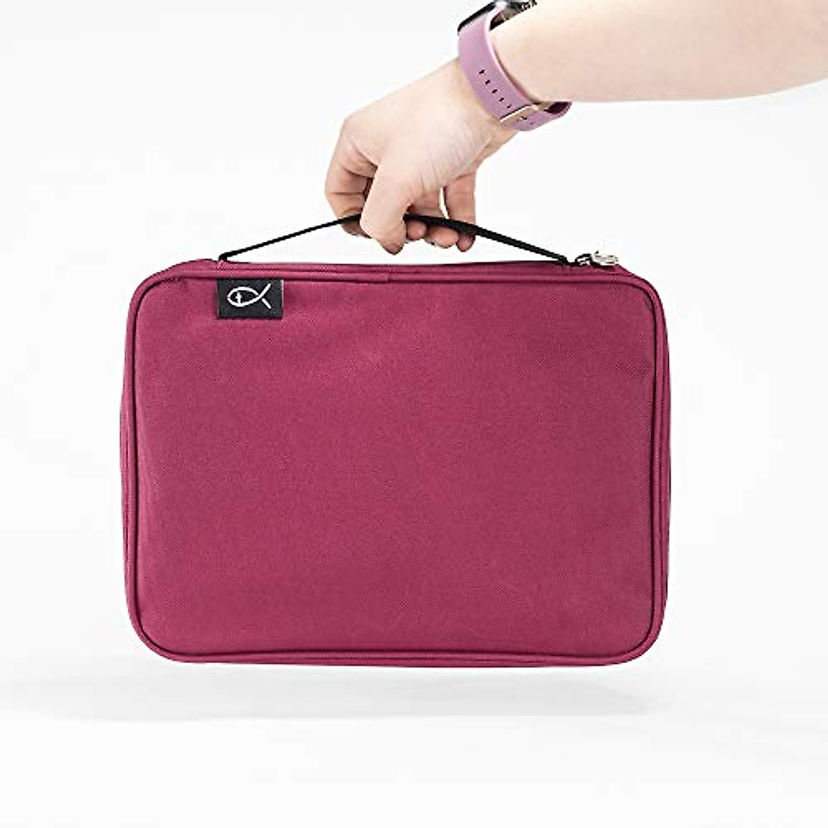 Divinity Boutique Bible Cover Basic Burgundy, ML (21490) | Fits Bibles up to 6" x 9.5" x 2.25"