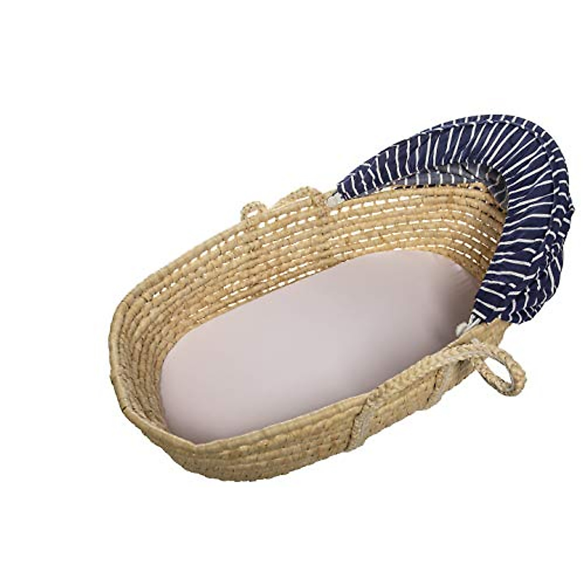 ORGANICKID Bassinet Sheets Fitted GOTS Certified Organic Cotton Non-Distracting Design Pack of 3