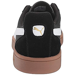 PUMA Men's Astro Kick Sneaker, Black-White-teamgold/Black, 11 M US